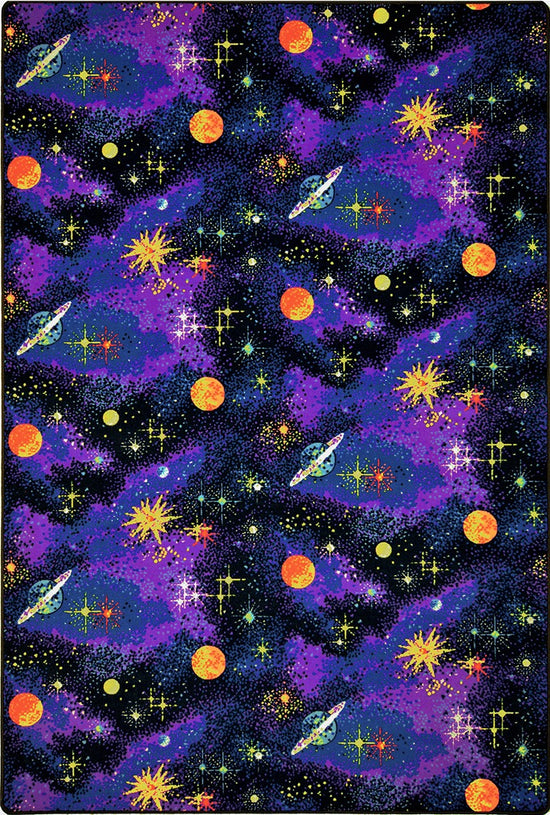 Joy Carpets Neon Lights Space Explorer Fluorescent Area Rug ...