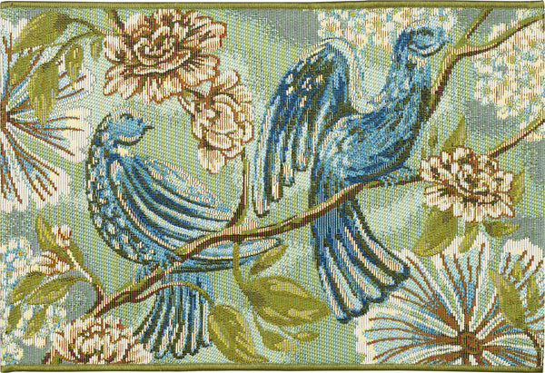 Trans Ocean Esencia 9599/16 Flora Fauna Sage Area Rug – Incredible Rugs ...