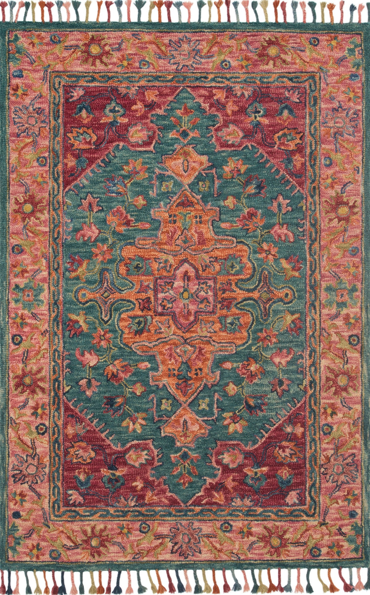 Loloi Zharah ZR-05 Teal/Berry Area Rug – Incredible Rugs and Decor