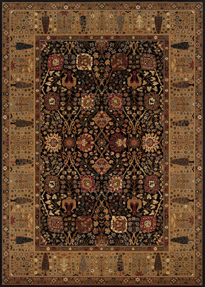 Couristan Royal Kashimar Cypress Garden Black/Deep Maple Area Rug ...