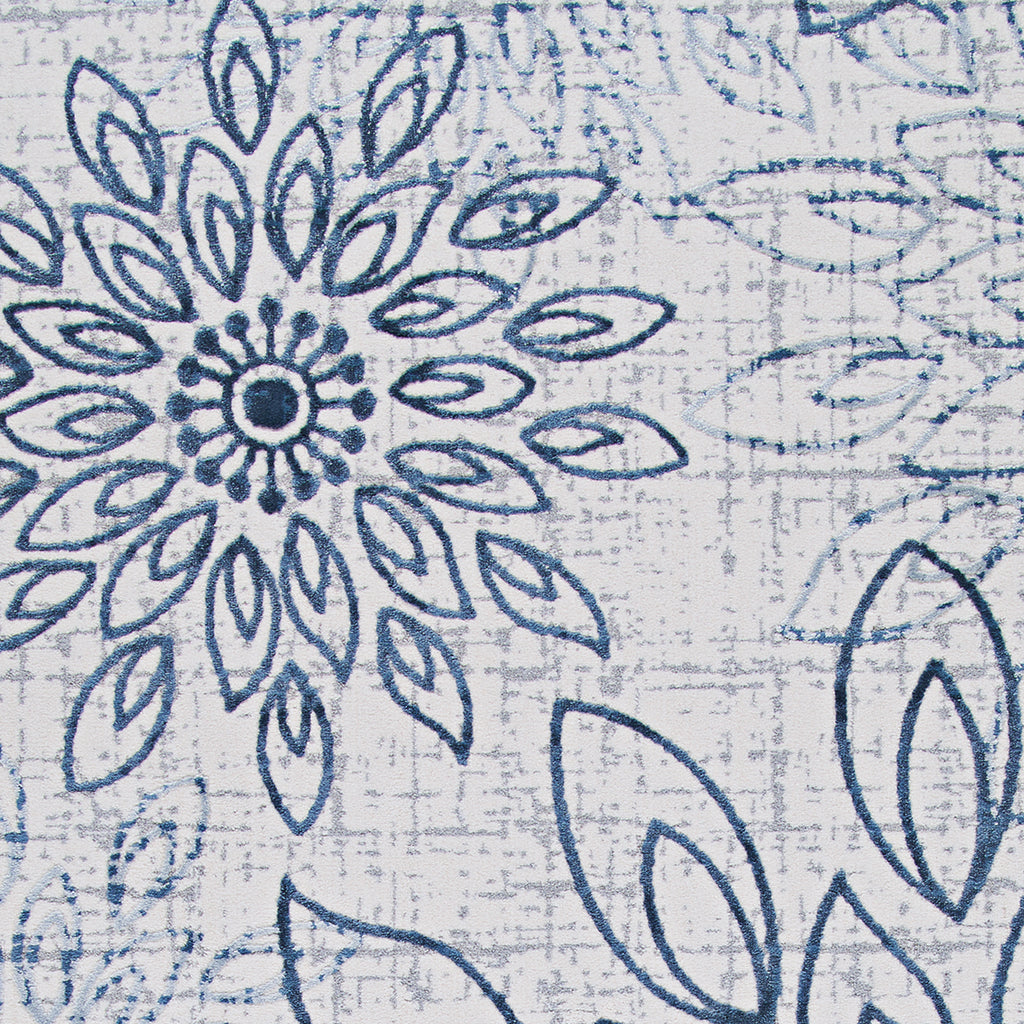 Couristan Calinda Summer Bliss Steel Blue/Ivory Area Rug – Incredible ...