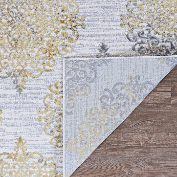 Couristan Calinda Montebello Gold/Silver/Ivry Area Rug – Incredible ...
