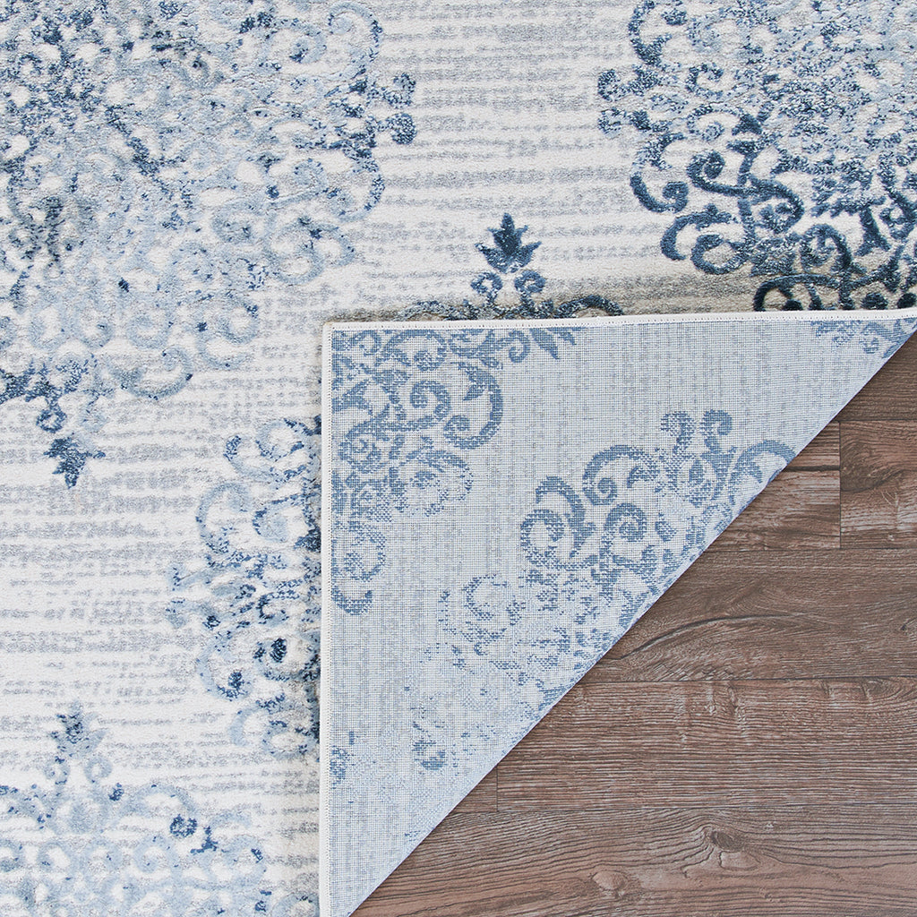 Couristan Calinda Montebello Steel Blue/Ivory Area Rug – Incredible ...