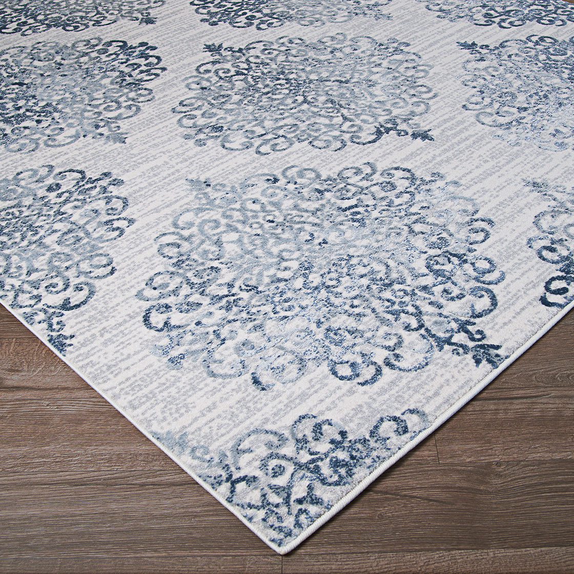 Couristan Calinda Montebello Steel Blue/Ivory Area Rug – Incredible ...