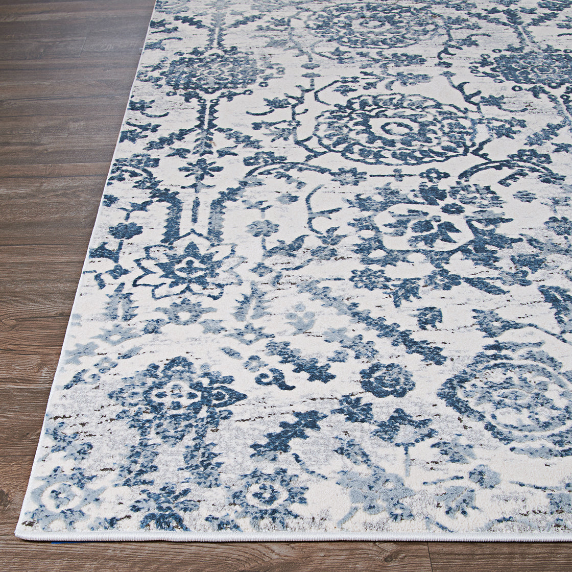 Couristan Calinda Marlowe Steel Blue/Ivory Area Rug – Incredible Rugs ...