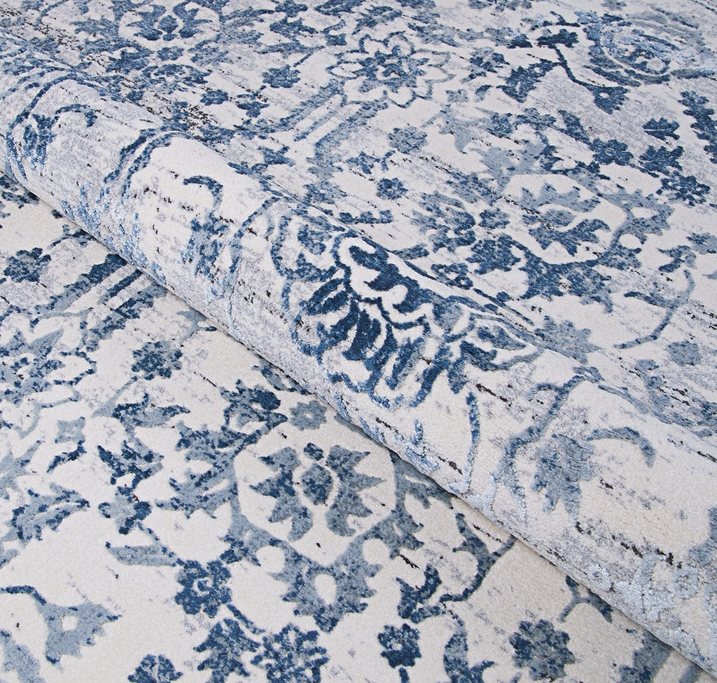 Couristan Calinda Marlowe Steel Blue/Ivory Area Rug – Incredible Rugs ...
