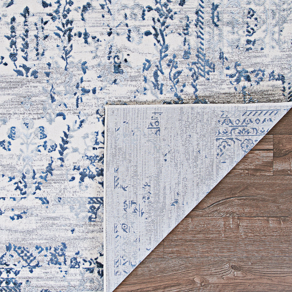 Couristan Calinda Samovar Steel Blue/Ivory Area Rug – Incredible Rugs ...