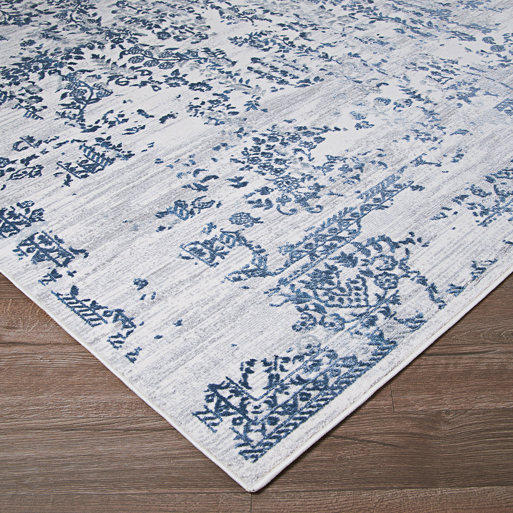 Couristan Calinda Samovar Steel Blue/Ivory Area Rug – Incredible Rugs ...
