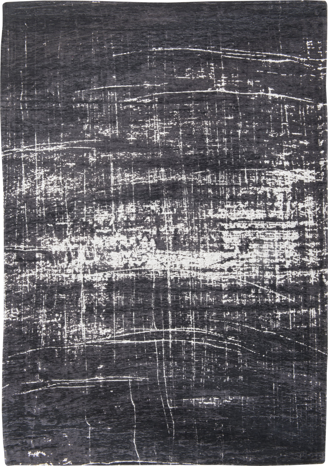 Louis de Poortere Mad Men Griff 8655 White On Black Area Rug ...