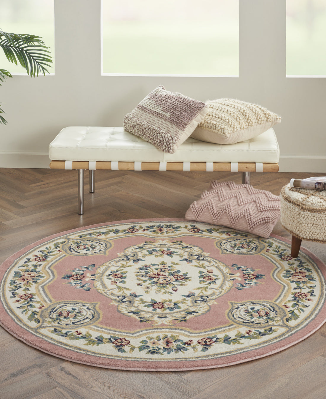 Nourison Aubusson ABS1 Pink Area Rug – Incredible Rugs and Decor