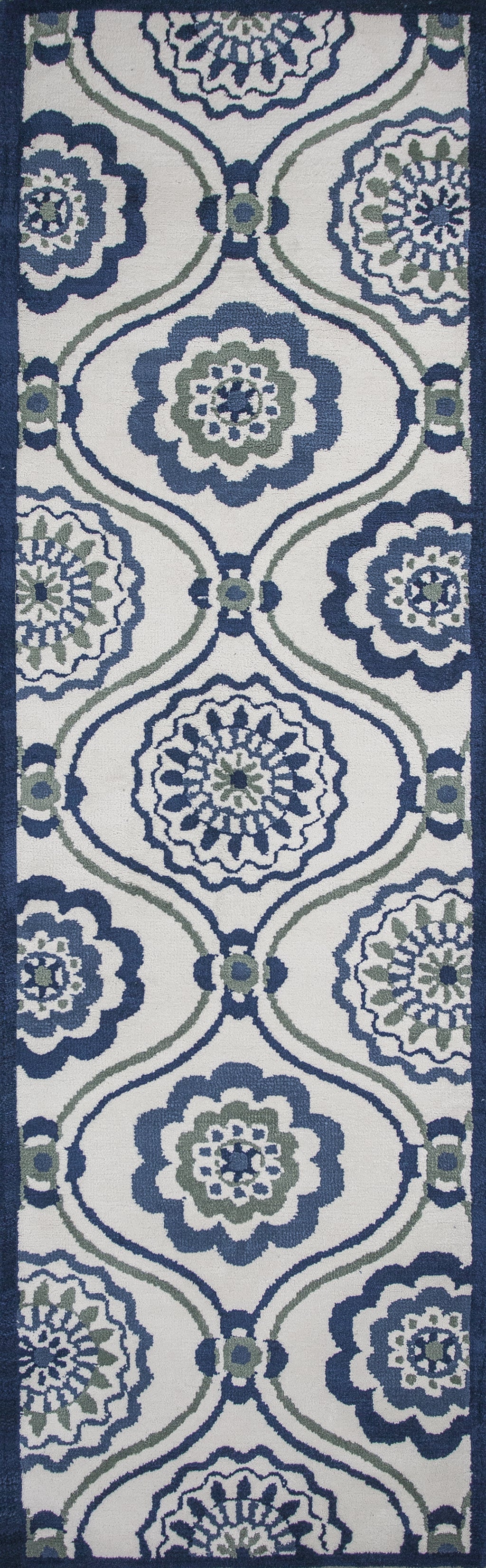KAS Allure 4082 Ivory/Navy Mosaic Area Rug – Incredible Rugs and Decor