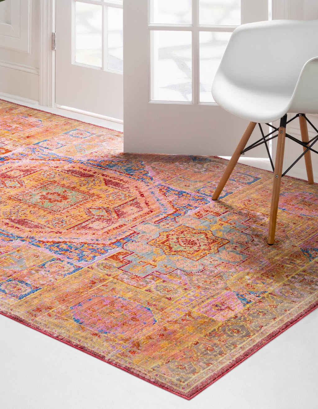 Unique Loom Austin T-B207C Peach Area Rug – Incredible Rugs and Decor