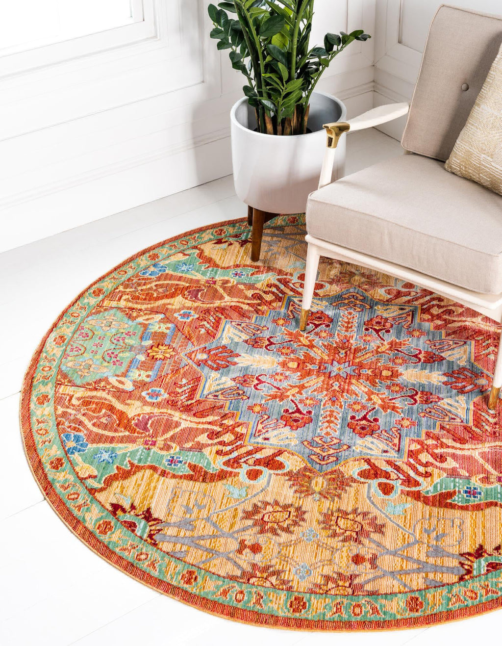 Unique Loom Austin T-B210A Peach Area Rug – Incredible Rugs and Decor