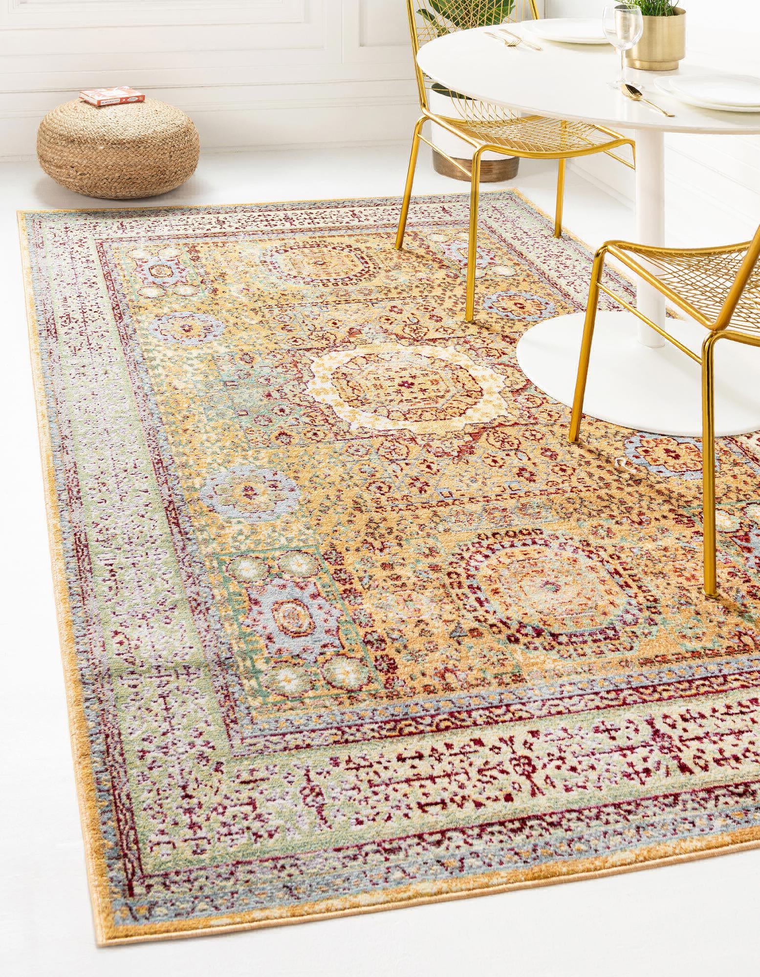 Unique Loom Austin T-G010A Gold Area Rug – Incredible Rugs and Decor