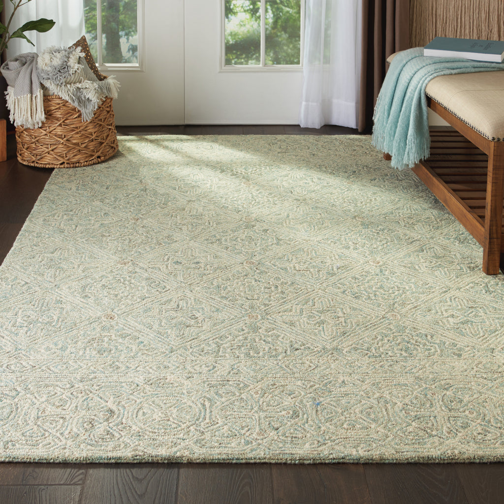 Azura AZM01 Ivory/Grey/Teal Area Rug by Nourison – Incredible Rugs and ...