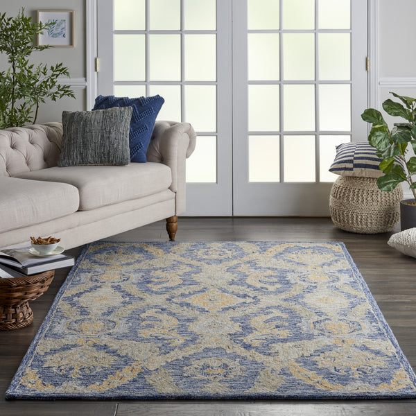 Azura AZM03 Navy Blue Area Rug by Nourison – Incredible Rugs and Decor