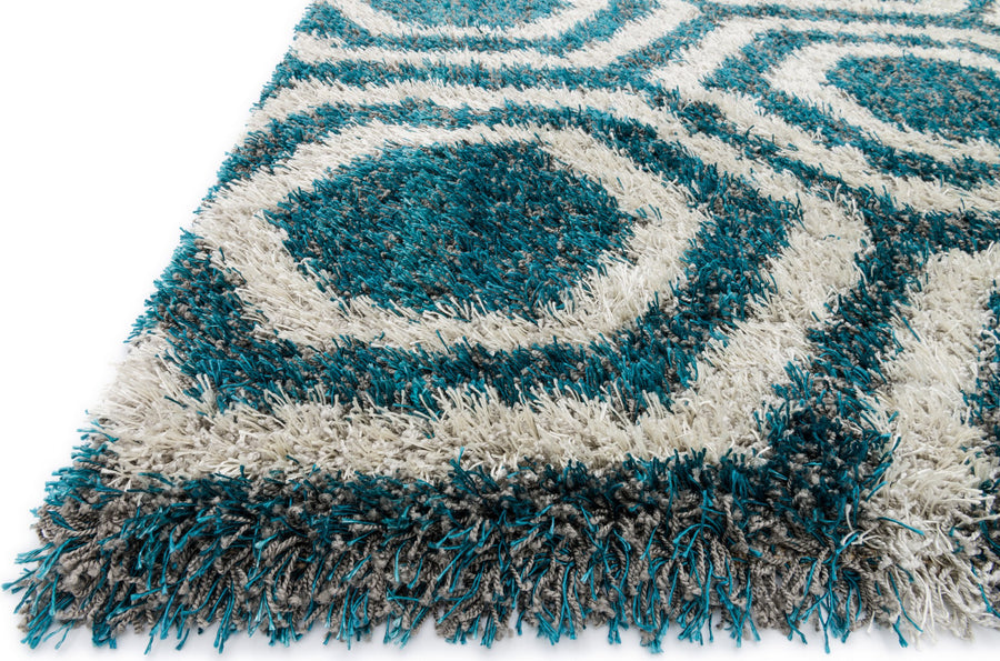 Loloi II Barcelona Shag BS-09 Blue / Lt Grey Area Rug – Incredible Rugs ...