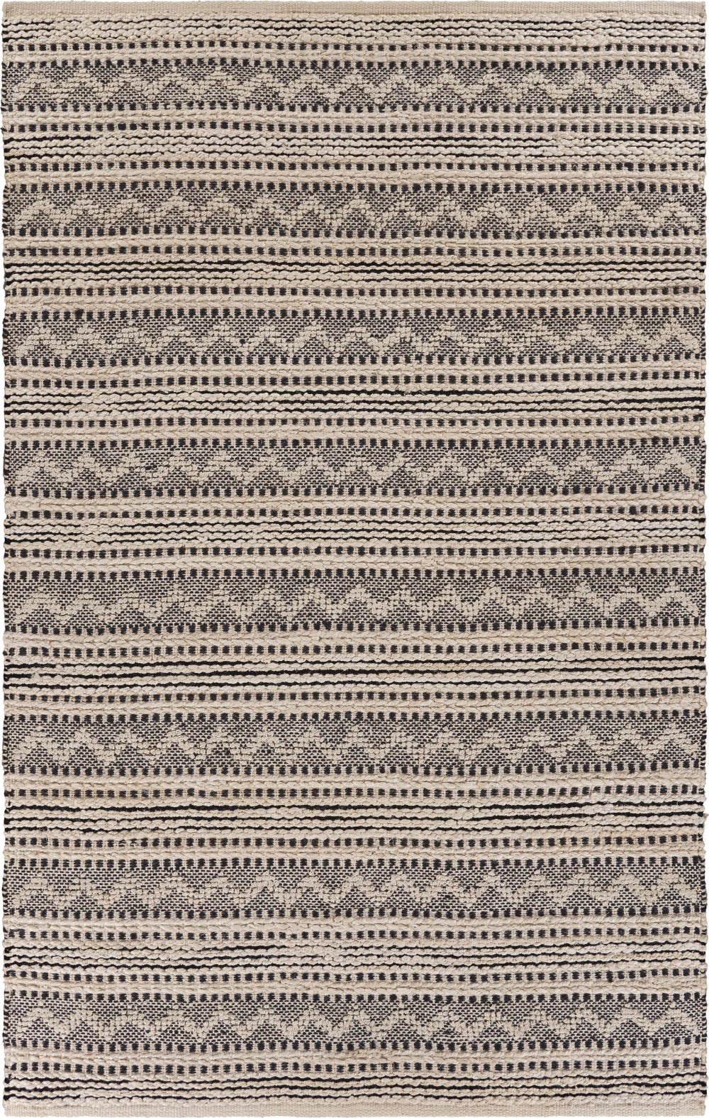 LR Home Bleached Naturals Black Chevron Area Rug – Incredible Rugs and ...