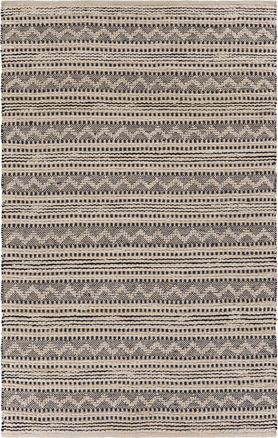 LR Home Bleached Naturals Black Chevron Area Rug – Incredible Rugs and ...