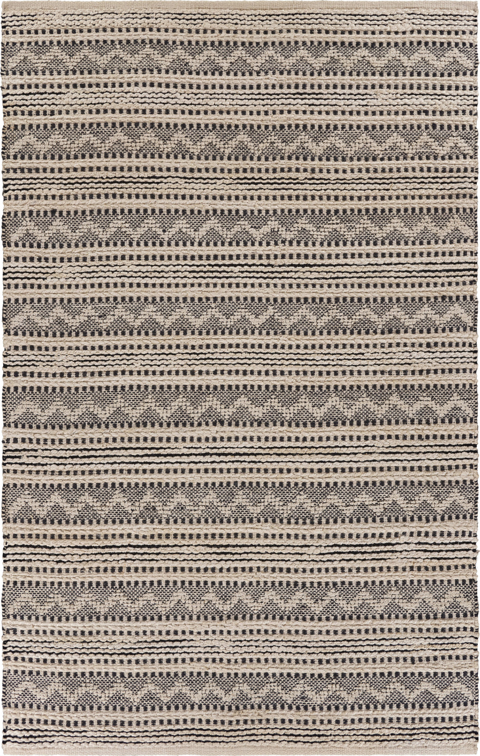 LR Home Bleached Naturals Black Chevron Area Rug – Incredible Rugs and ...