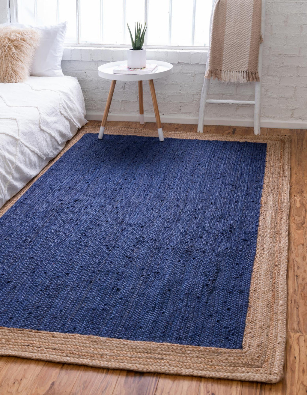 Unique Loom Braided Jute MGN-4 Navy Blue Area Rug – Incredible Rugs and ...