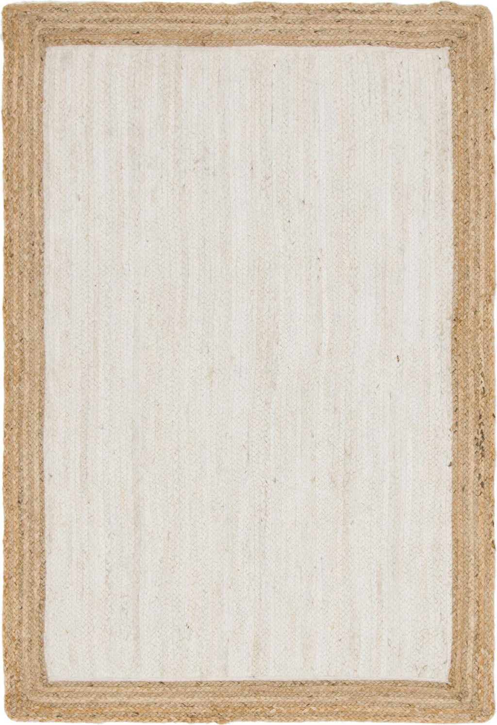 Unique Loom Braided Jute MGN-4 White Area Rug – Incredible Rugs and Decor