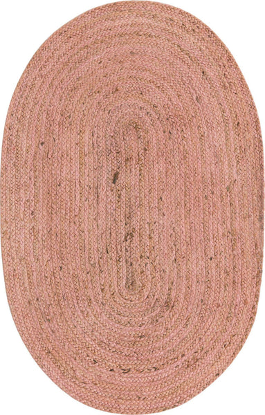 Unique Loom Braided Jute MGN-5-7-8 Light Pink Area Rug – Incredible ...