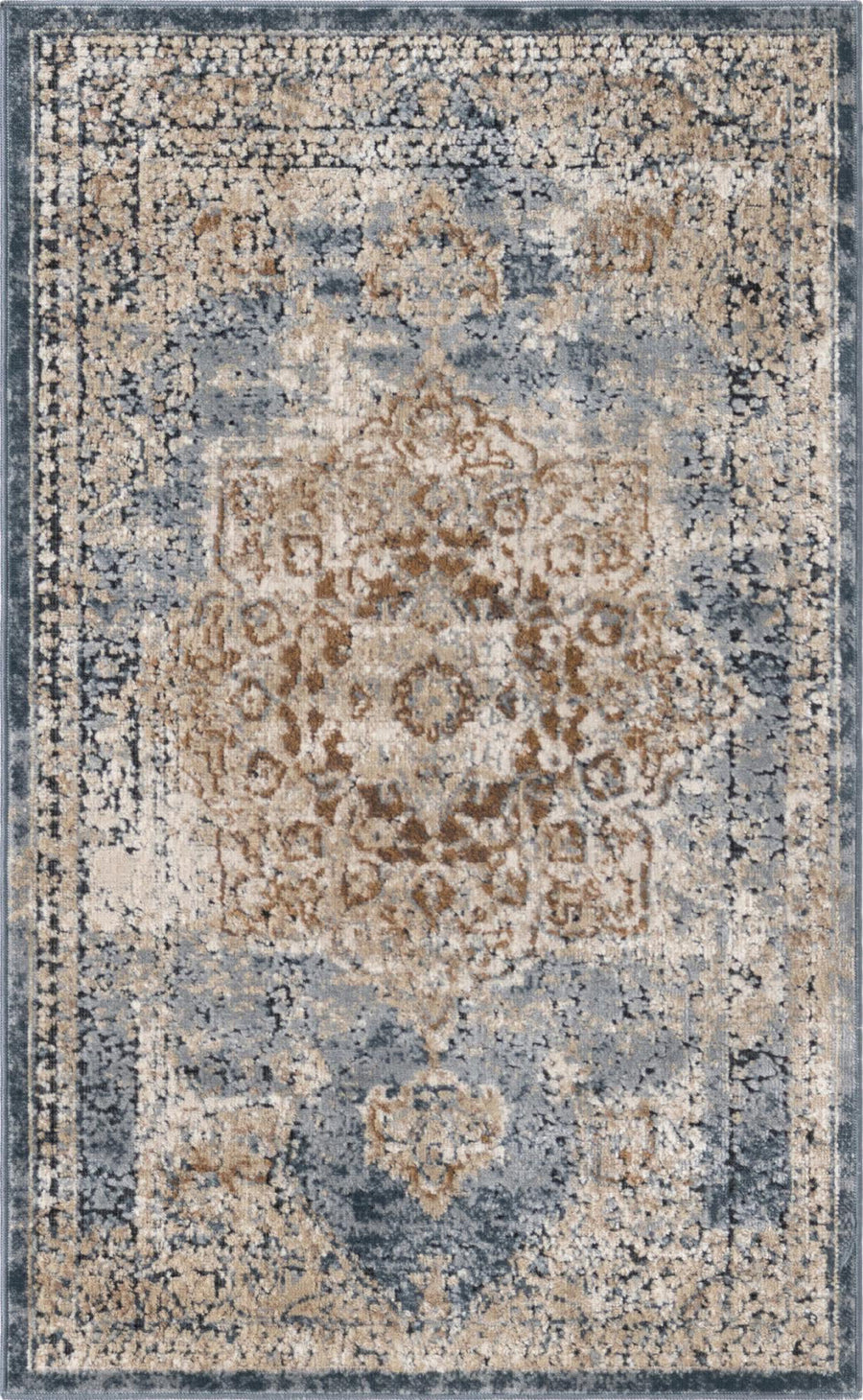 Unique Loom Chateau T-H443E Slate Blue Area Rug – Incredible Rugs and Decor