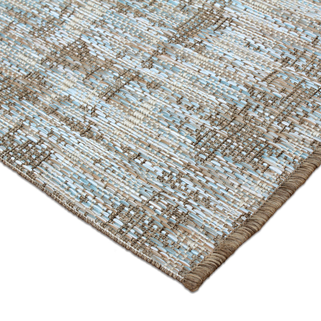 Orian Rugs Coastal Tides Rustic Seashore Light Blue/Brown Area Rug ...