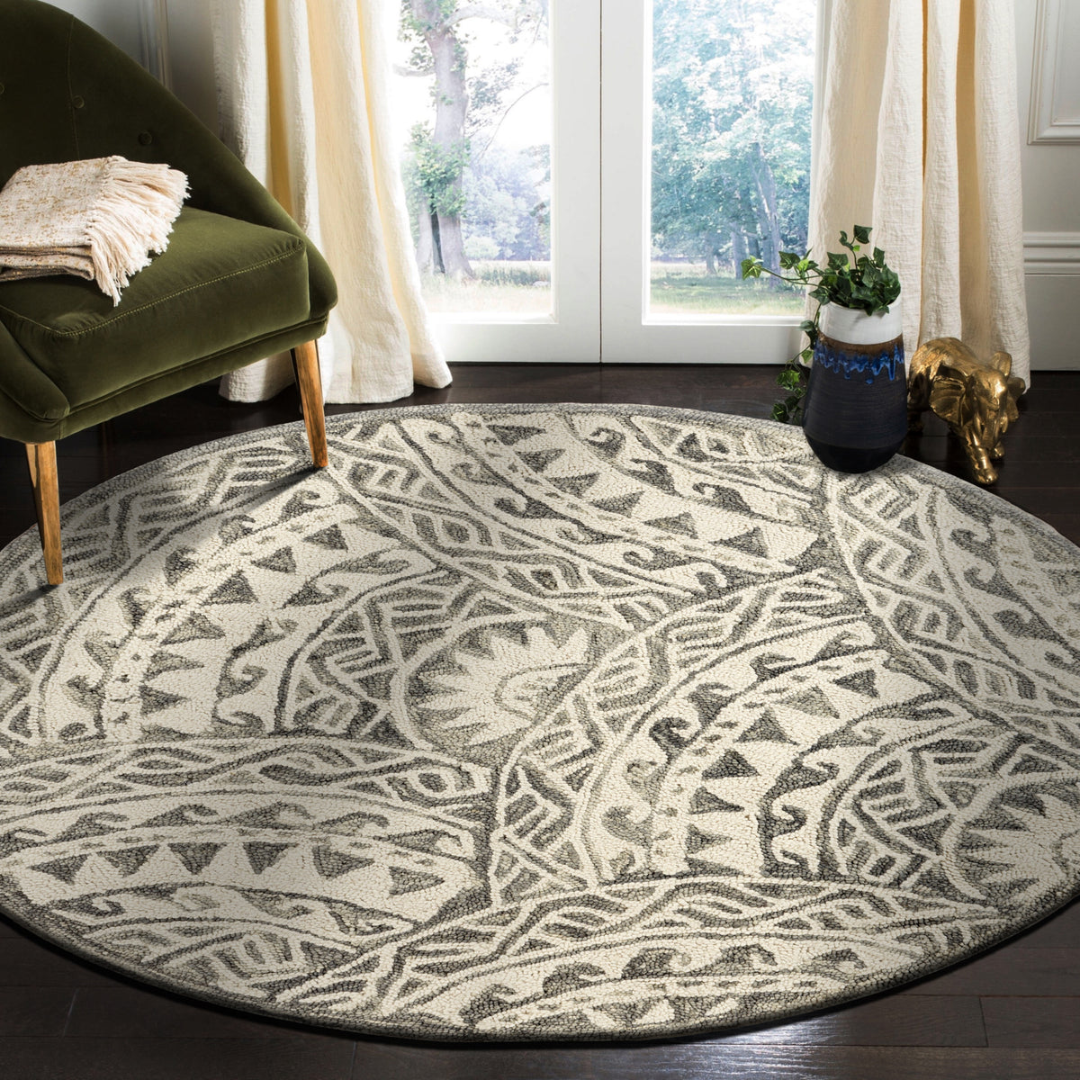 LR Home Dazzle Geometric Waves Ivory / Grey Area Rug – Incredible Rugs ...