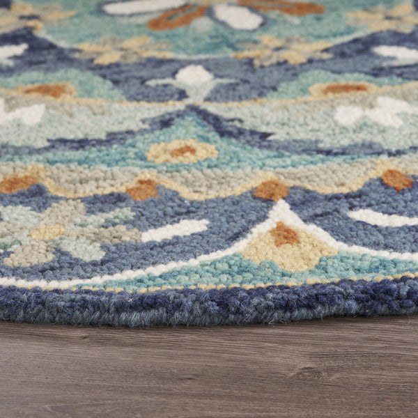 LR Resources Dazzle Floral Spin Teal / Blue Area Rug – Incredible Rugs ...