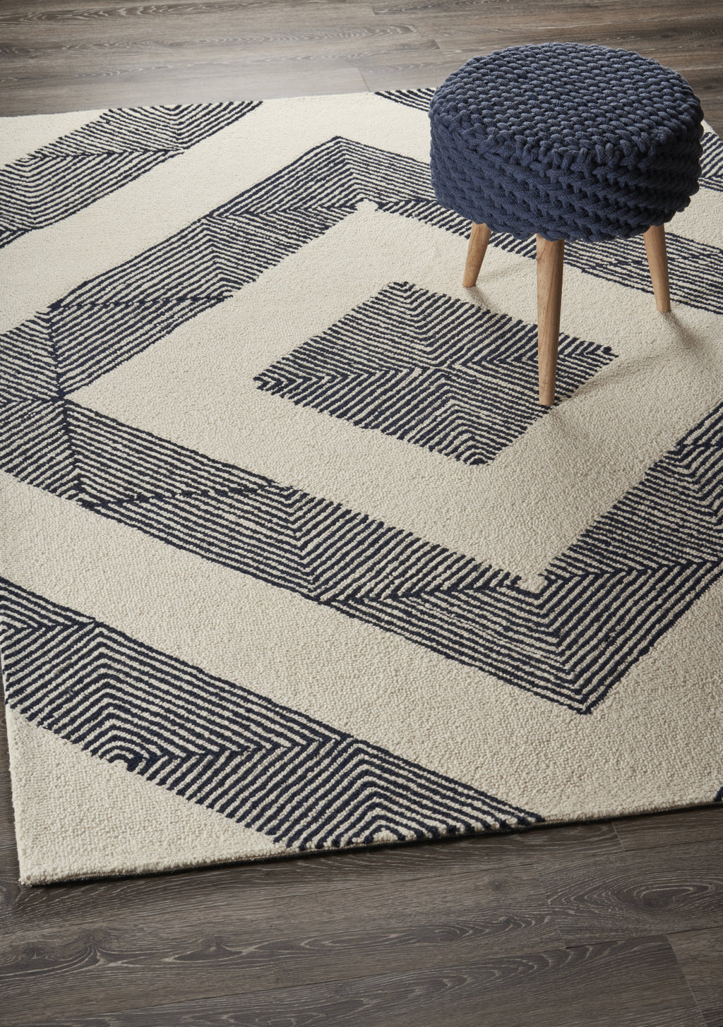 LR Resources Divergence Geometric Groove Ivory Area Rug – Incredible ...