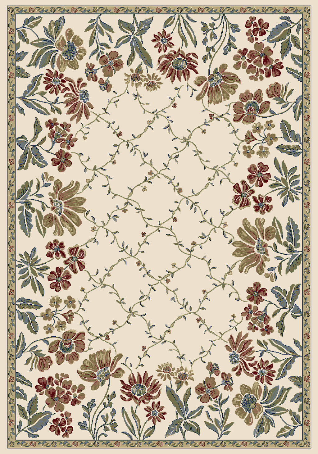 Dynamic Rugs Ancient Garden 57084 Ivory Area Rug – Incredible Rugs and ...