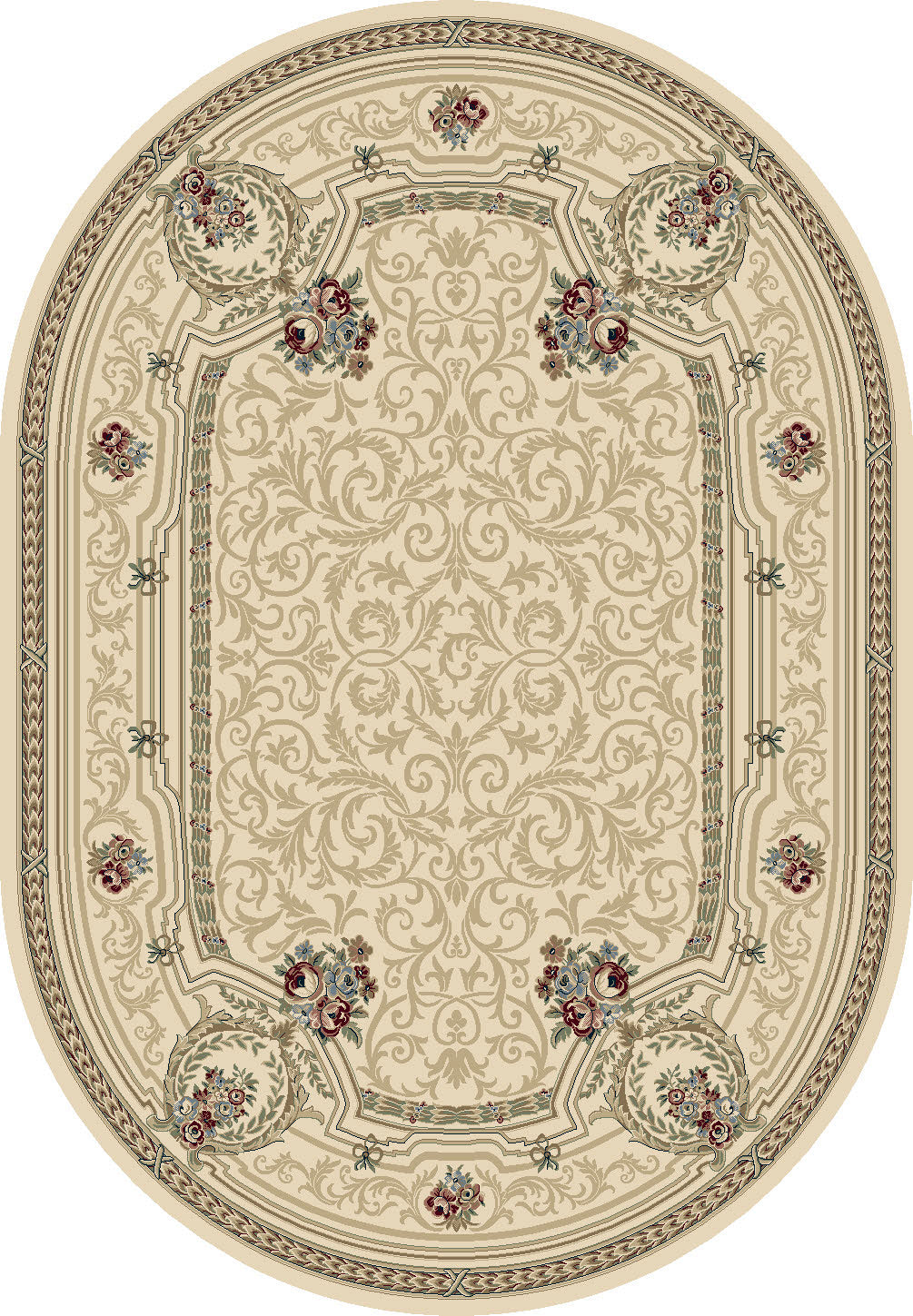 Dynamic Rugs Ancient Garden 57091 Ivory Area Rug – Incredible Rugs and ...