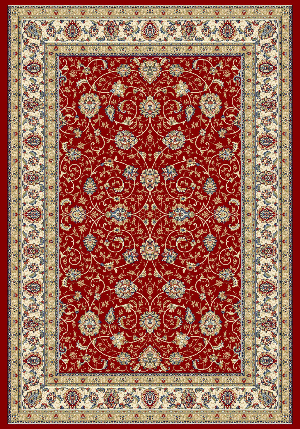Dynamic Rugs Ancient Garden 57120 Red/Ivory Area Rug – Incredible Rugs ...