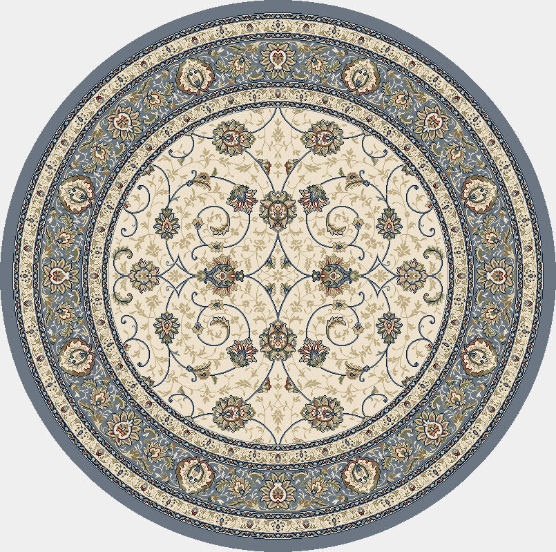 Dynamic Rugs Ancient Garden 57120 Ivory/Light Blue Area Rug ...