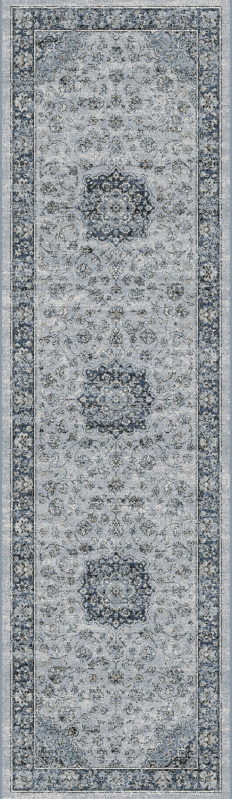 Dynamic Rugs Ancient Garden 57559 Silver/Blue Area Rug – Incredible ...