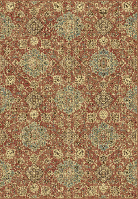 Dynamic Rugs Regal 89665 Rust/Blue Area Rug – Incredible Rugs and Decor