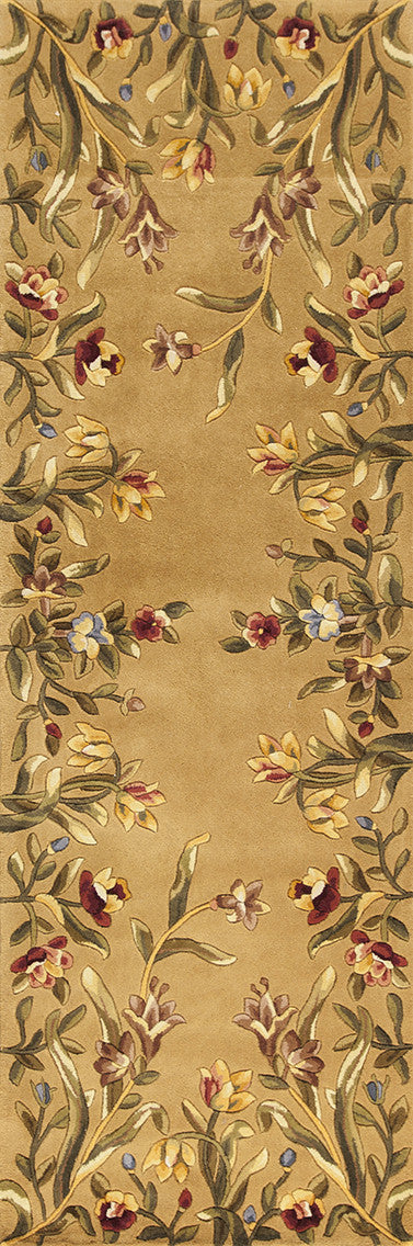 KAS Emerald 9080 Gold Tulip Garden Area Rug – Incredible Rugs and Decor