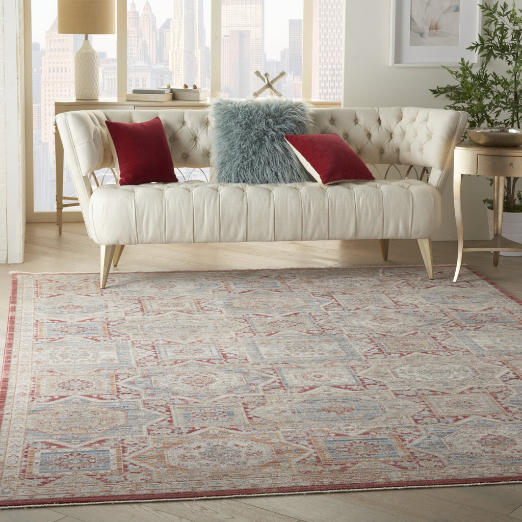 Nourison Enchanting Home ENH02 Blue/Brick Area Rug – Incredible Rugs ...