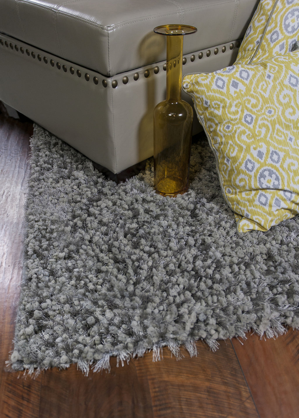 KAS Essence 0575 Pewter Chunky Shag Area Rug – Incredible Rugs and Decor