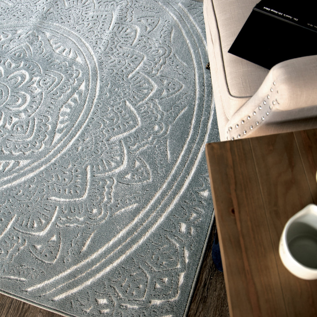 Orian Rugs Farmhouse Mandala Harbor Blue Area Rug – Incredible Rugs and ...