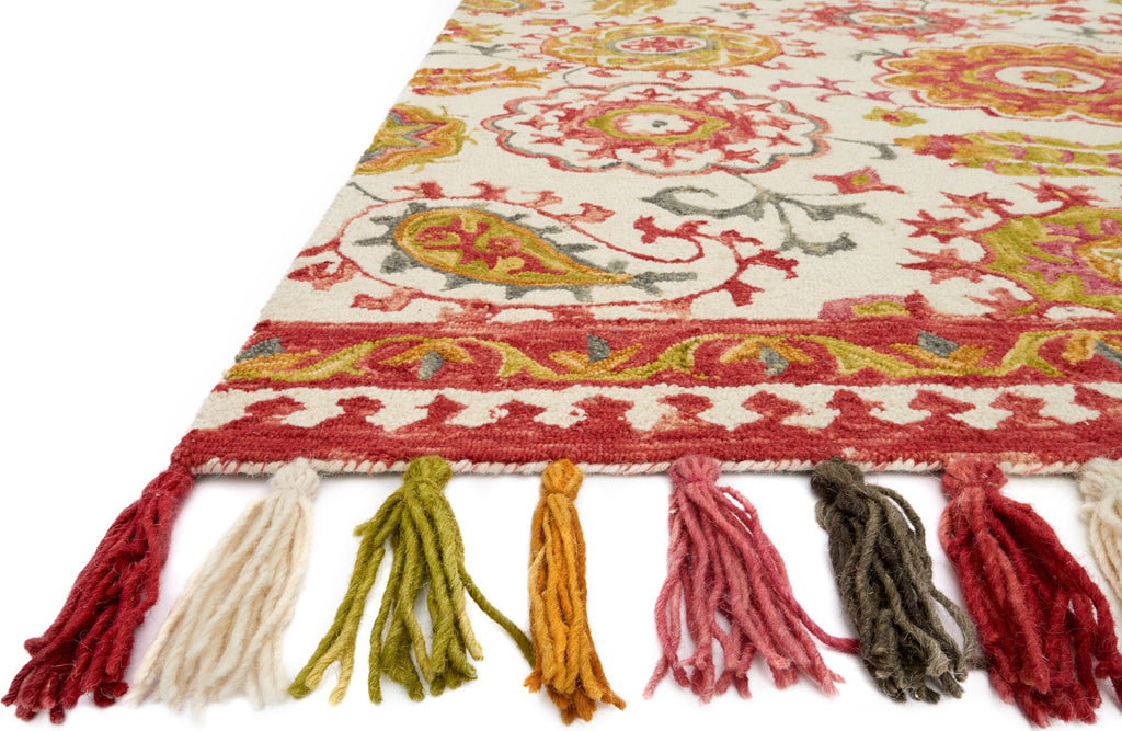 Loloi Farrah FH-01 Ivory/Berry Area Rug – Incredible Rugs and Decor