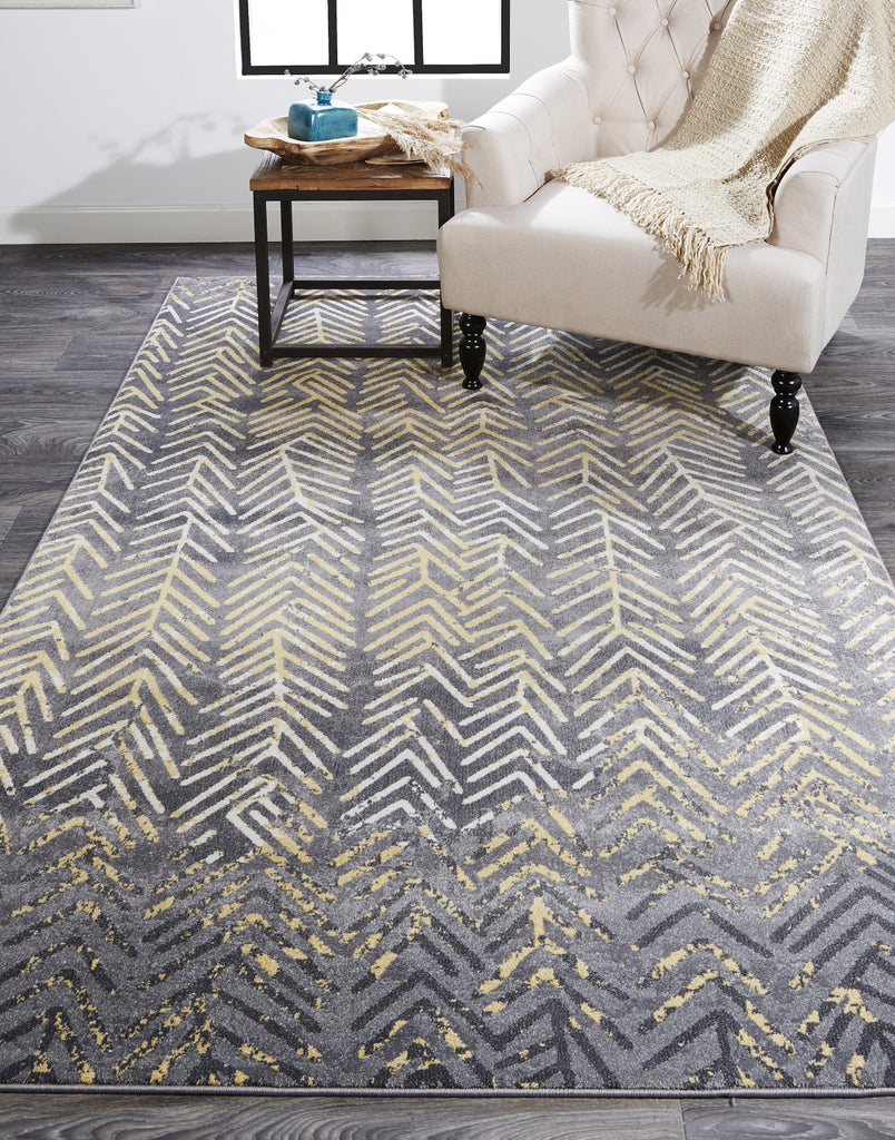 Feizy Bleecker 3604F Gray/Yellow Area Rug – Incredible Rugs and Decor