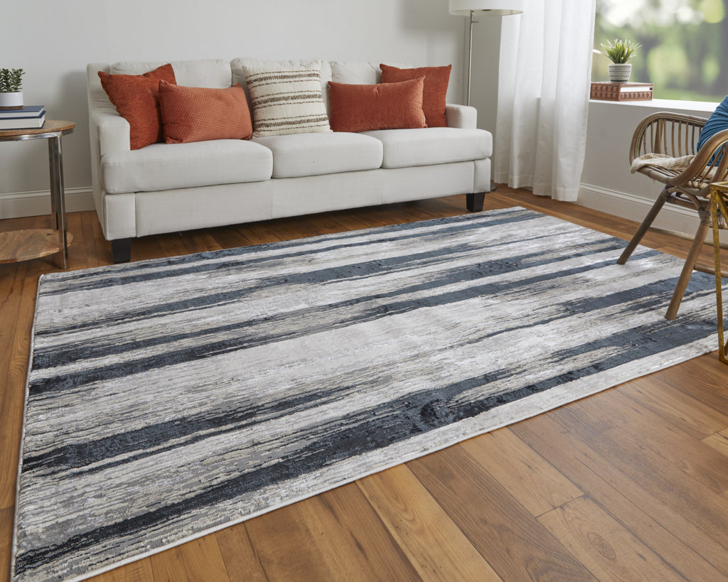 Feizy Micah 3338F Black/Silver Area Rug – Incredible Rugs and Decor