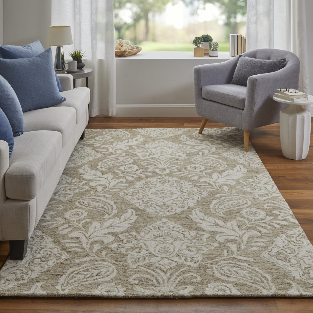 Feizy Belfort 8776F Tan/Ivory Area Rug – Incredible Rugs and Decor