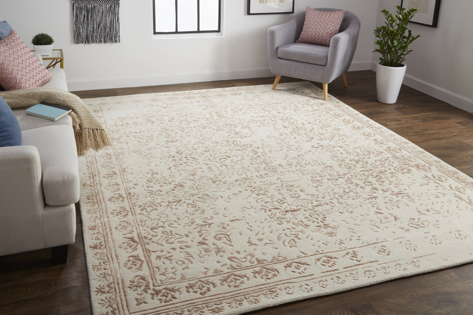Feizy Bella 8014F Ivory/Blush Area Rug – Incredible Rugs and Decor