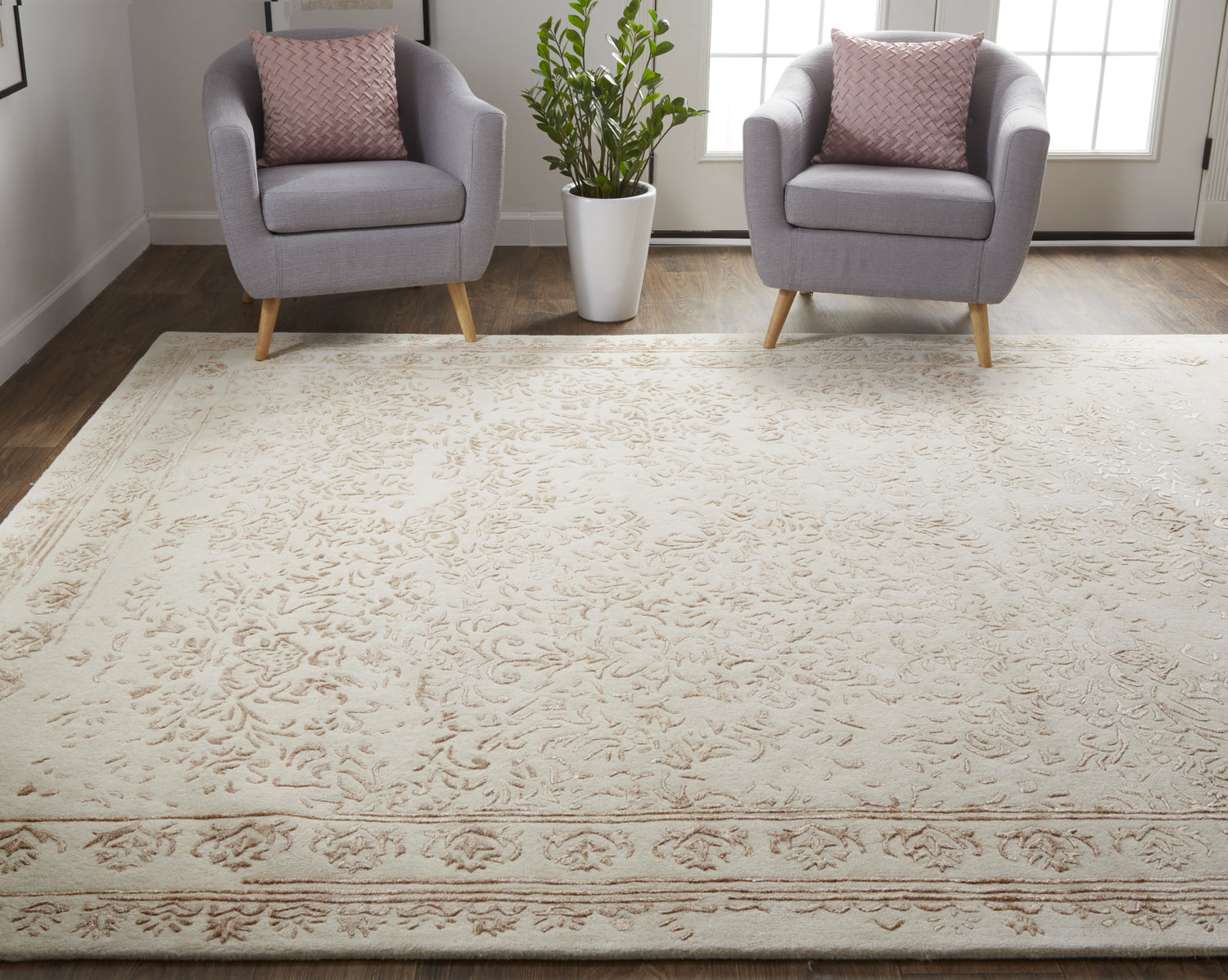 Feizy Bella 8014F Ivory/Blush Area Rug – Incredible Rugs and Decor