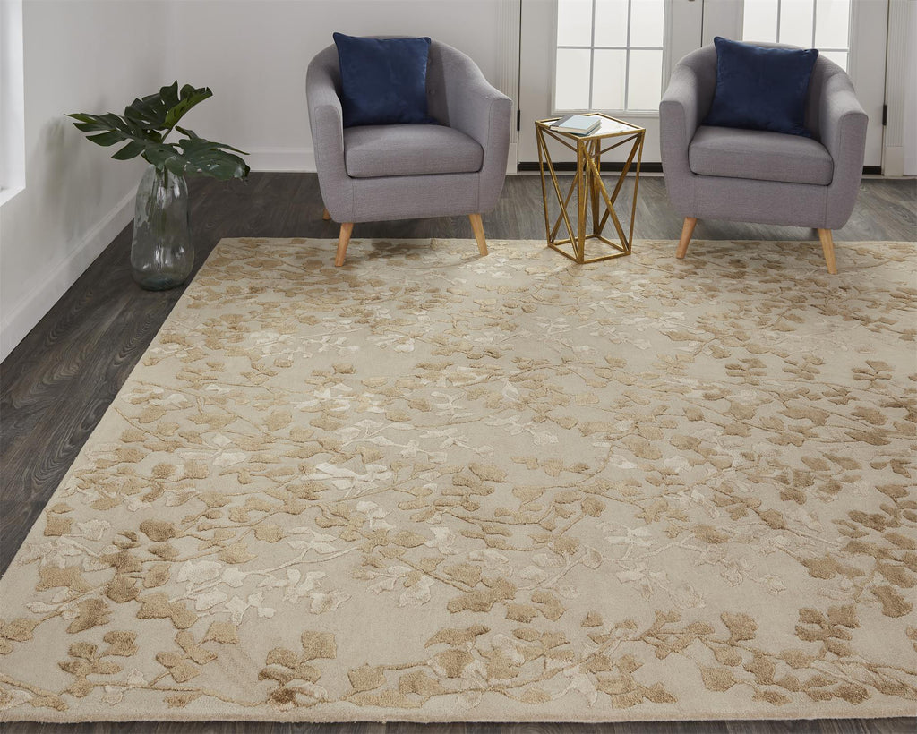 Feizy Bella 8832F Beige/Gold Area Rug – Incredible Rugs and Decor