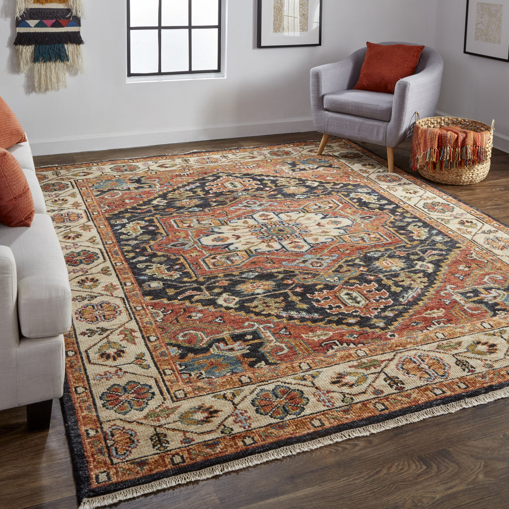Feizy Carrington 6803F Rust/Charcoal Area Rug – Incredible Rugs and Decor